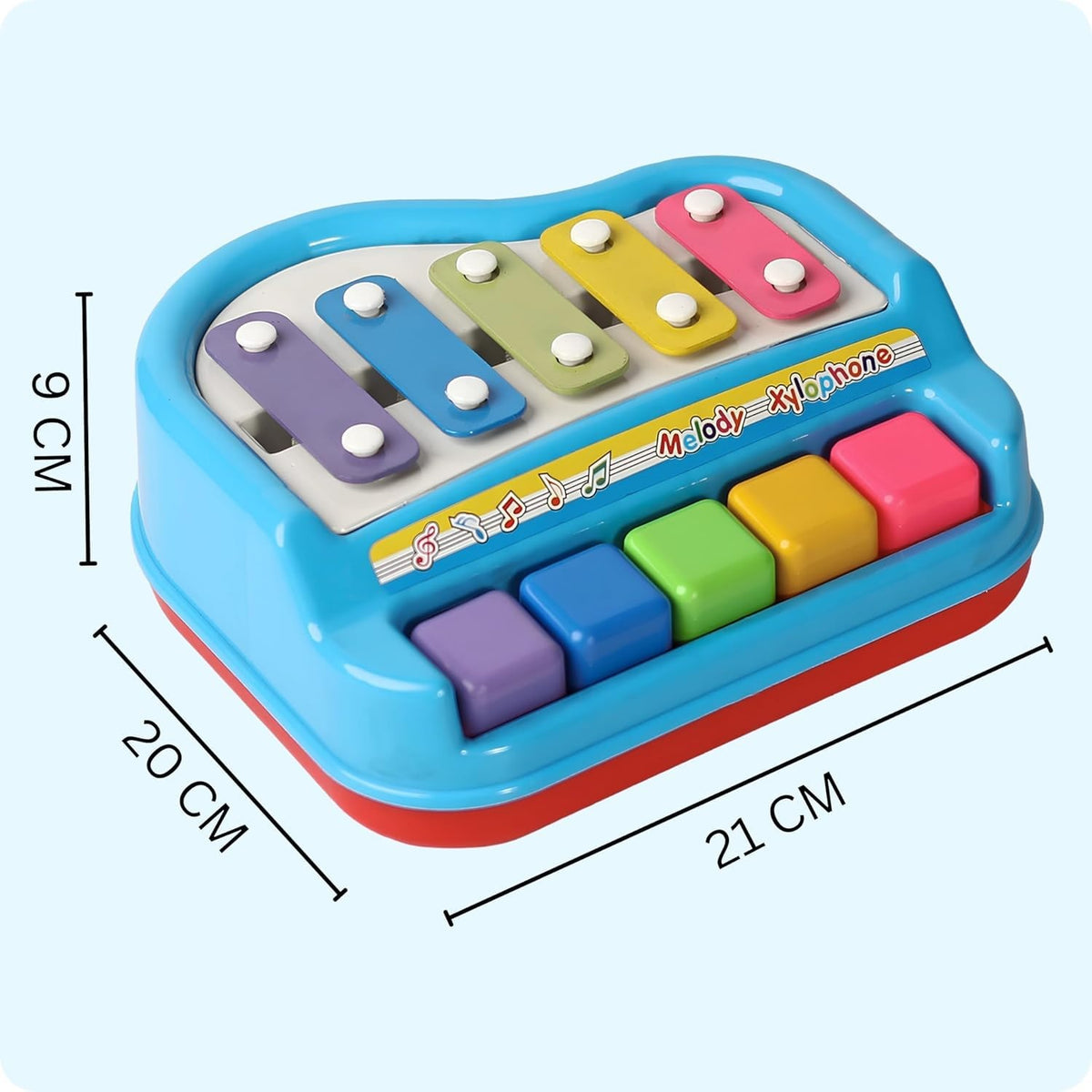 2-in-1 Mini Piano and Xylophone Toy, ‎Plastic – Baystore