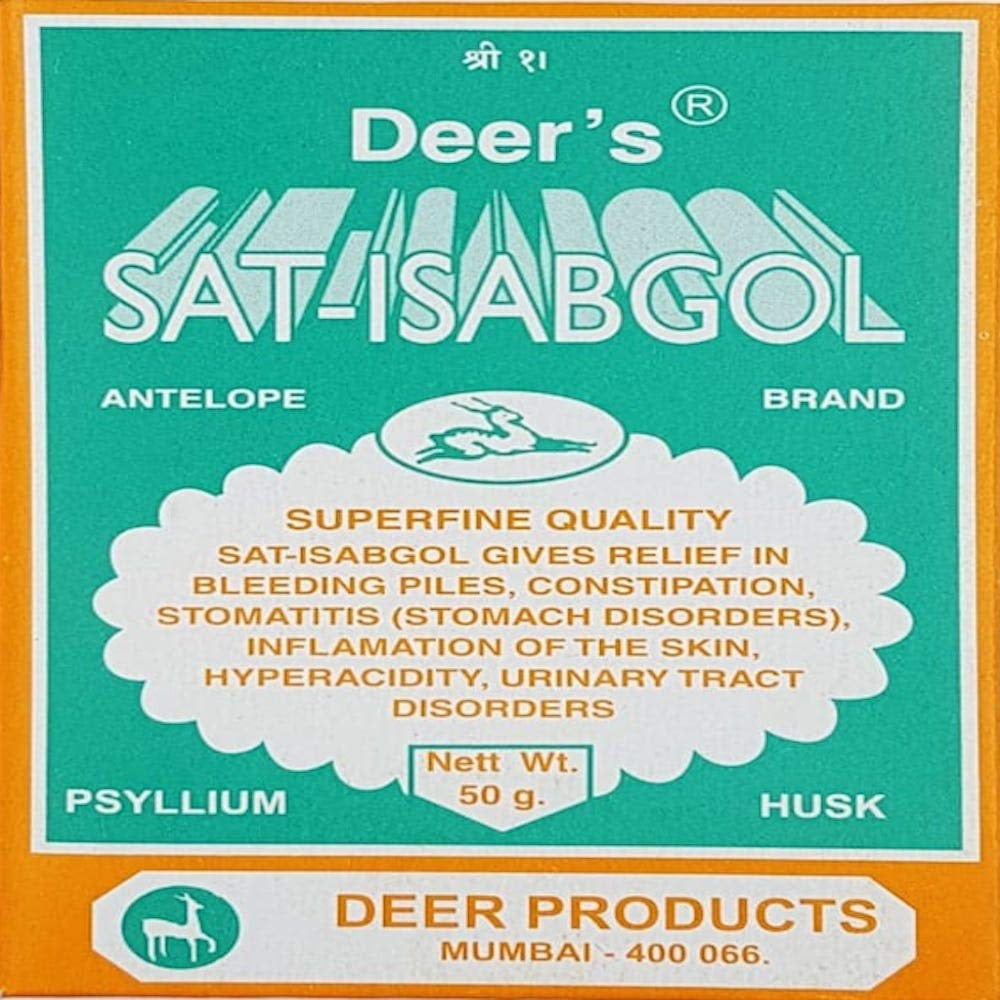 Deer Products Sat Isabgol Psyllium Husk, 50 gm – Baystore