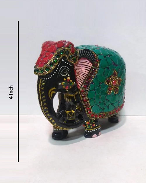 Marble Elephant Handcrafted Table Decor Statue, 3 Inch – Baystore